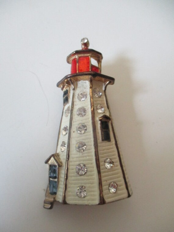 Vintage lighthouse pin - Gem