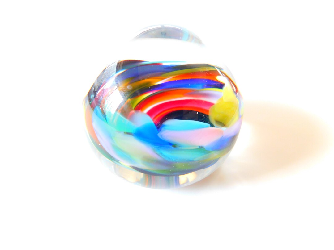 Signed Glass Paper Weight - Etsy