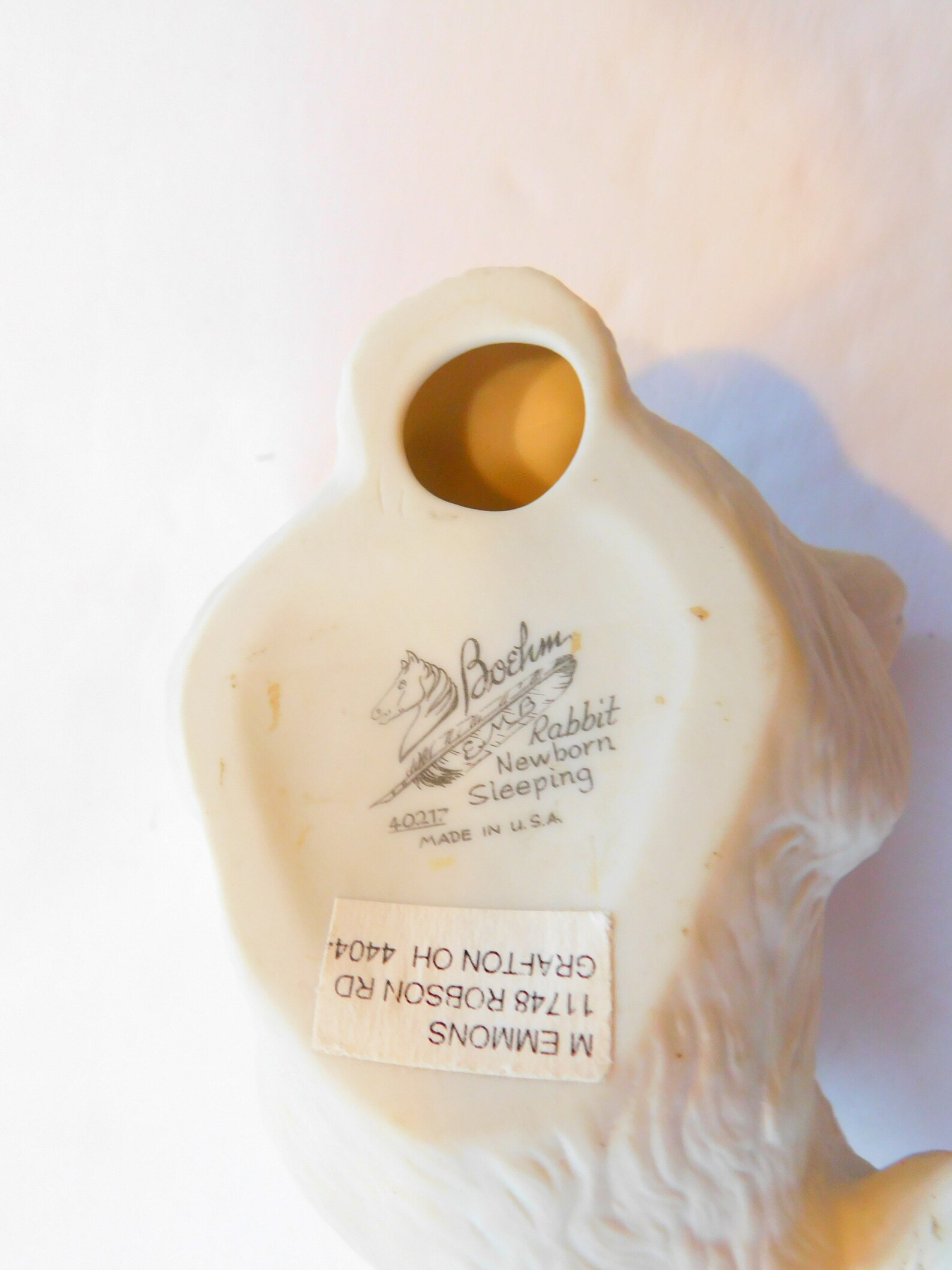 Boehm Porcelain Newborn Sleeping Rabbit - Etsy