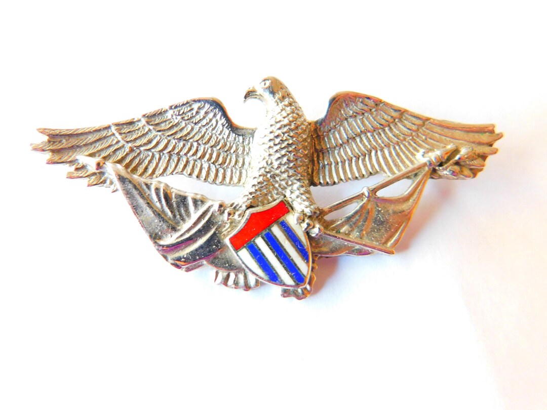 Sterling-enameled American Eagle Pin - Etsy
