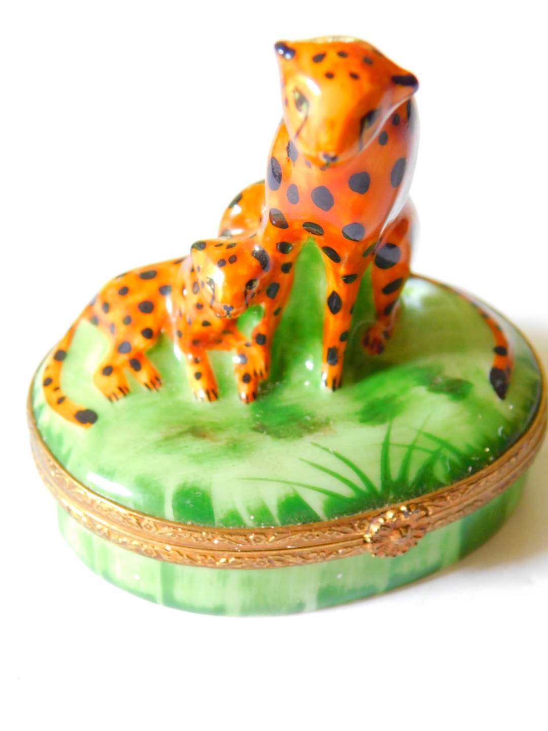 Limoges "leopards Trinket Box - Etsy