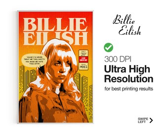 Billie Eilish Comic - Etsy