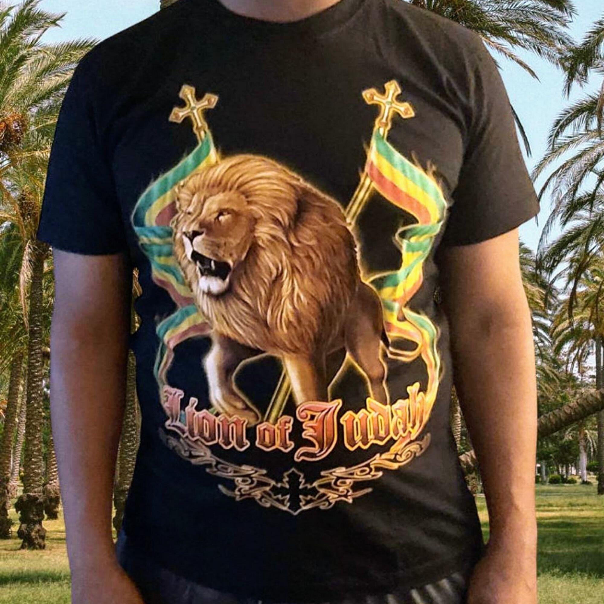 Rasta Lion 3D Graphic T-shirt/dreadlocks Lion Smoking Shirt/lion of ...