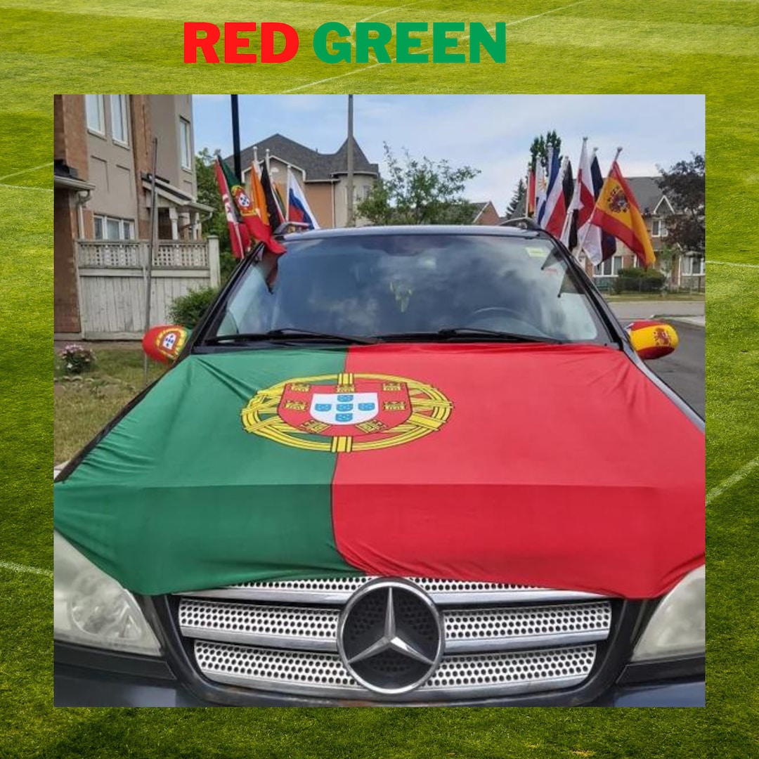 Portugal Flag Hood Cover/portugal Side Mirror Covers/world Cup ...