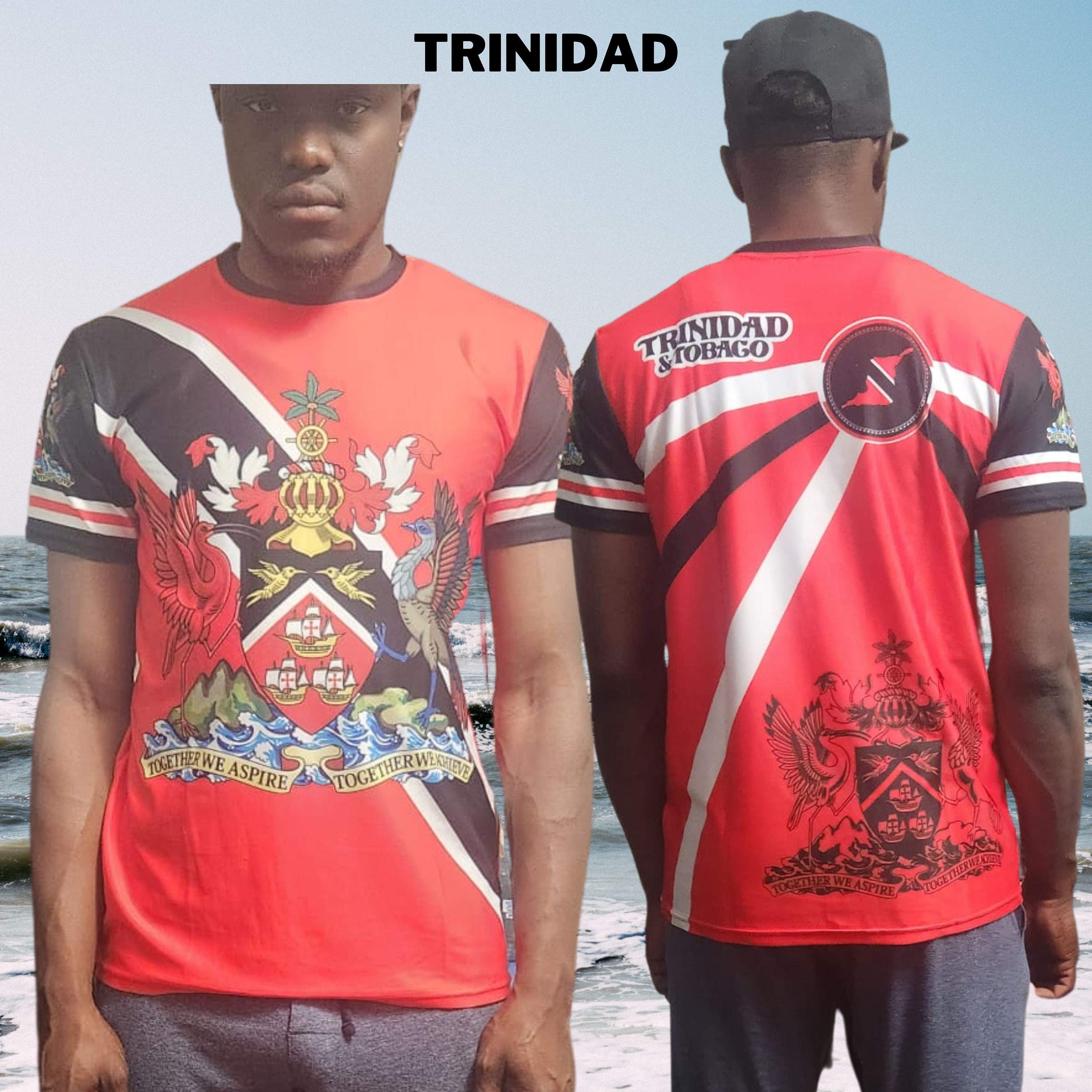 Trinidad & Tobago Flag Jersey/dri-fit Fabric/trini Carnival Shirt ...