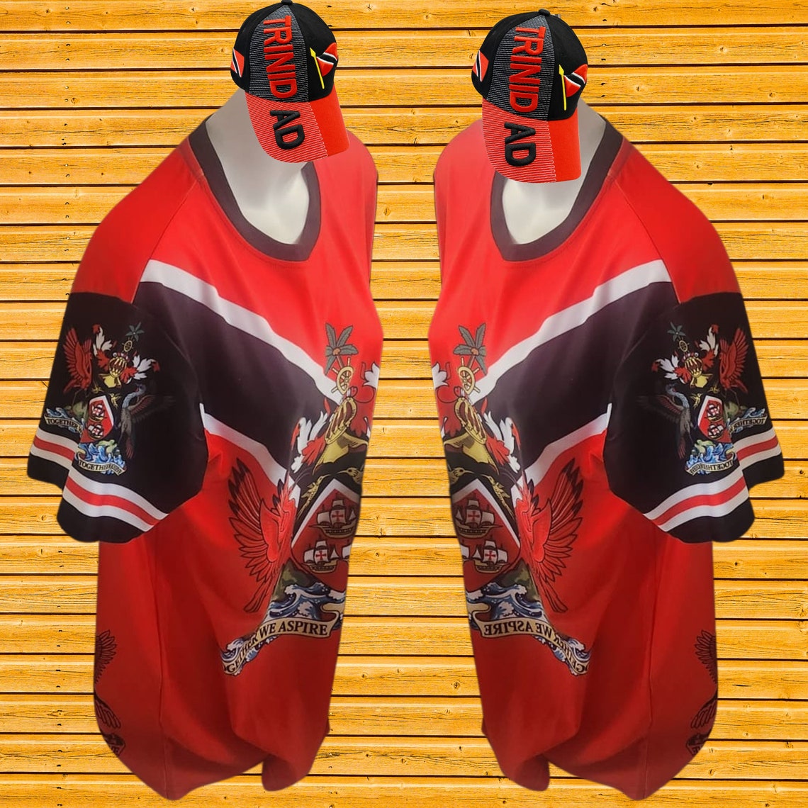 Trinidad & Tobago Flag Jersey/dri-fit Fabric/trini Carnival Shirt ...