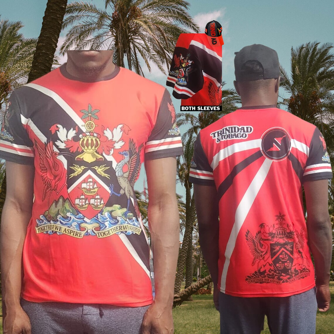 Trinidad & Tobago Flag Jersey/dri-fit Fabric/trini Carnival Shirt ...