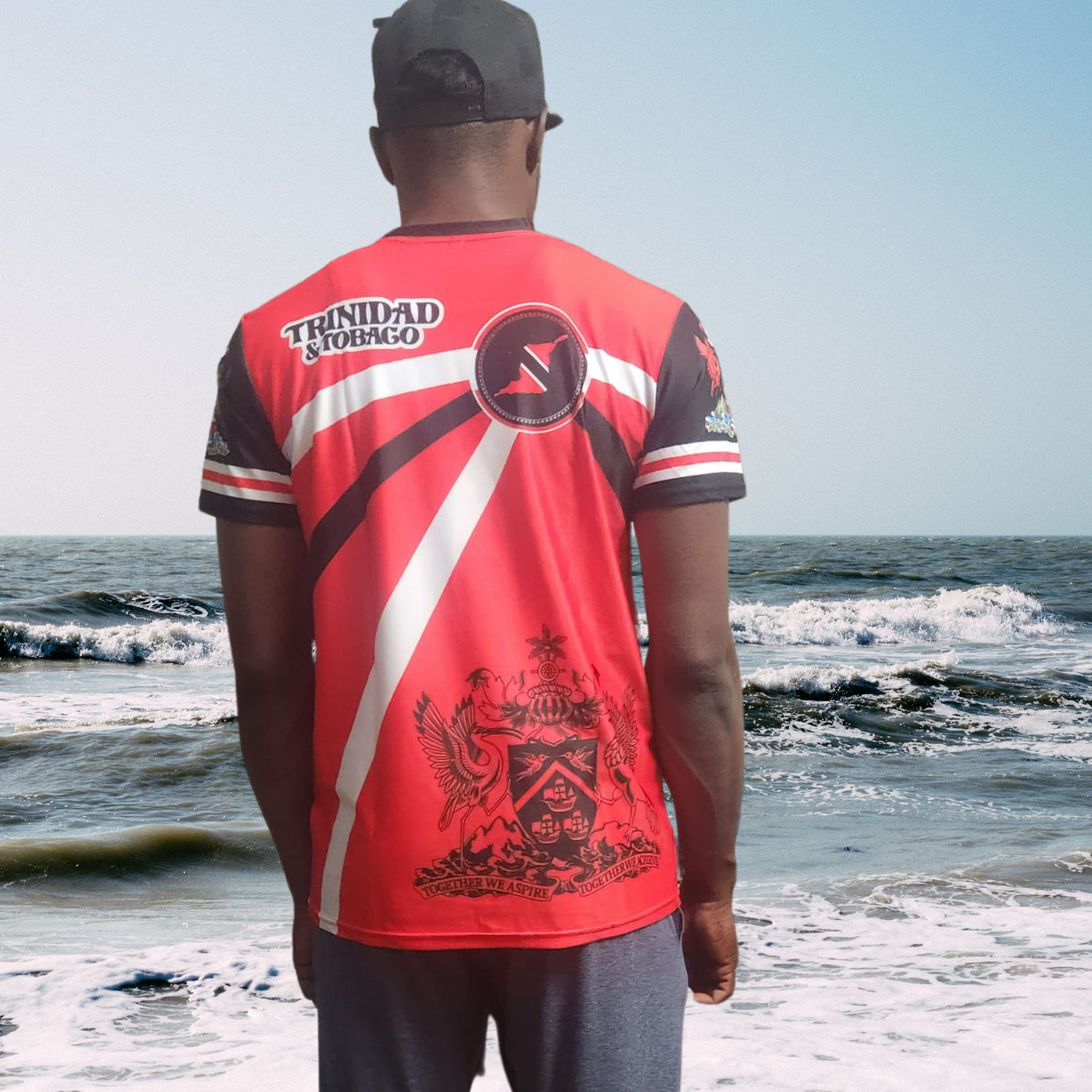 Trinidad & Tobago Flag Jersey/dri-fit Fabric/trini Carnival Shirt ...