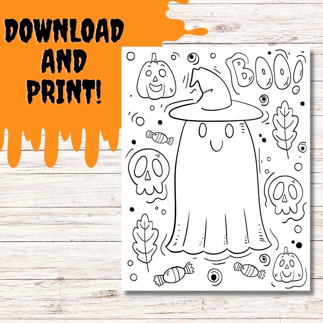 Halloween Coloring Book Pages for Kids and Adults Spooky and Creepy ...
