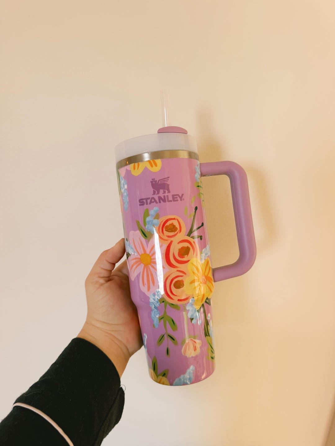 Floral Hand Painted Stanley / Custom Hand Painted Stanley / Painted ...