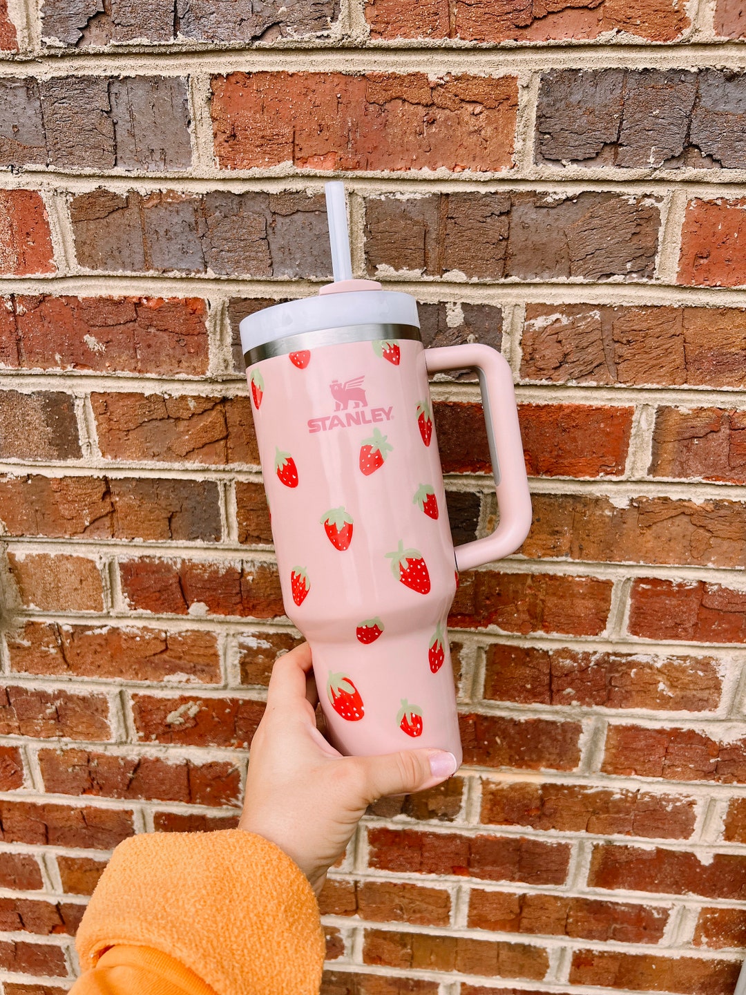 Strawberry Painted Stanley 40oz Tumbler - Etsy