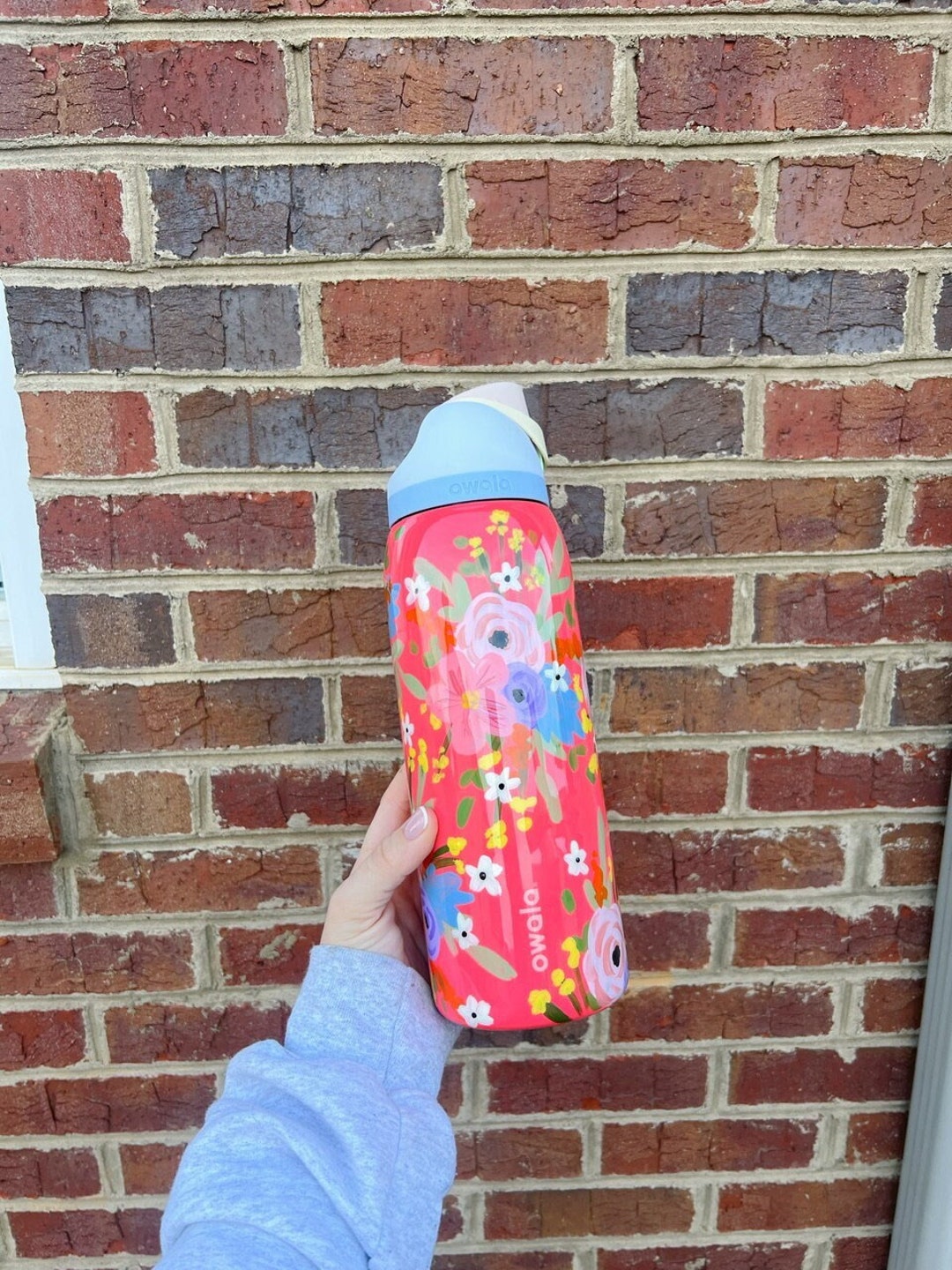 Botella Owala con diseño floral pintado - Etsy México