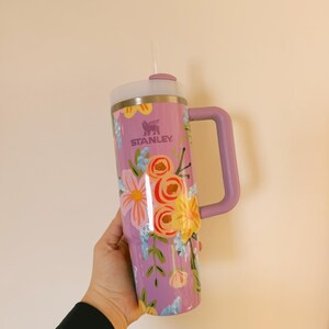 Floral Hand Painted Stanley / Custom Hand Painted Stanley / Painted ...