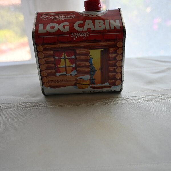 Log Cabin Syrup Tin - Etsy
