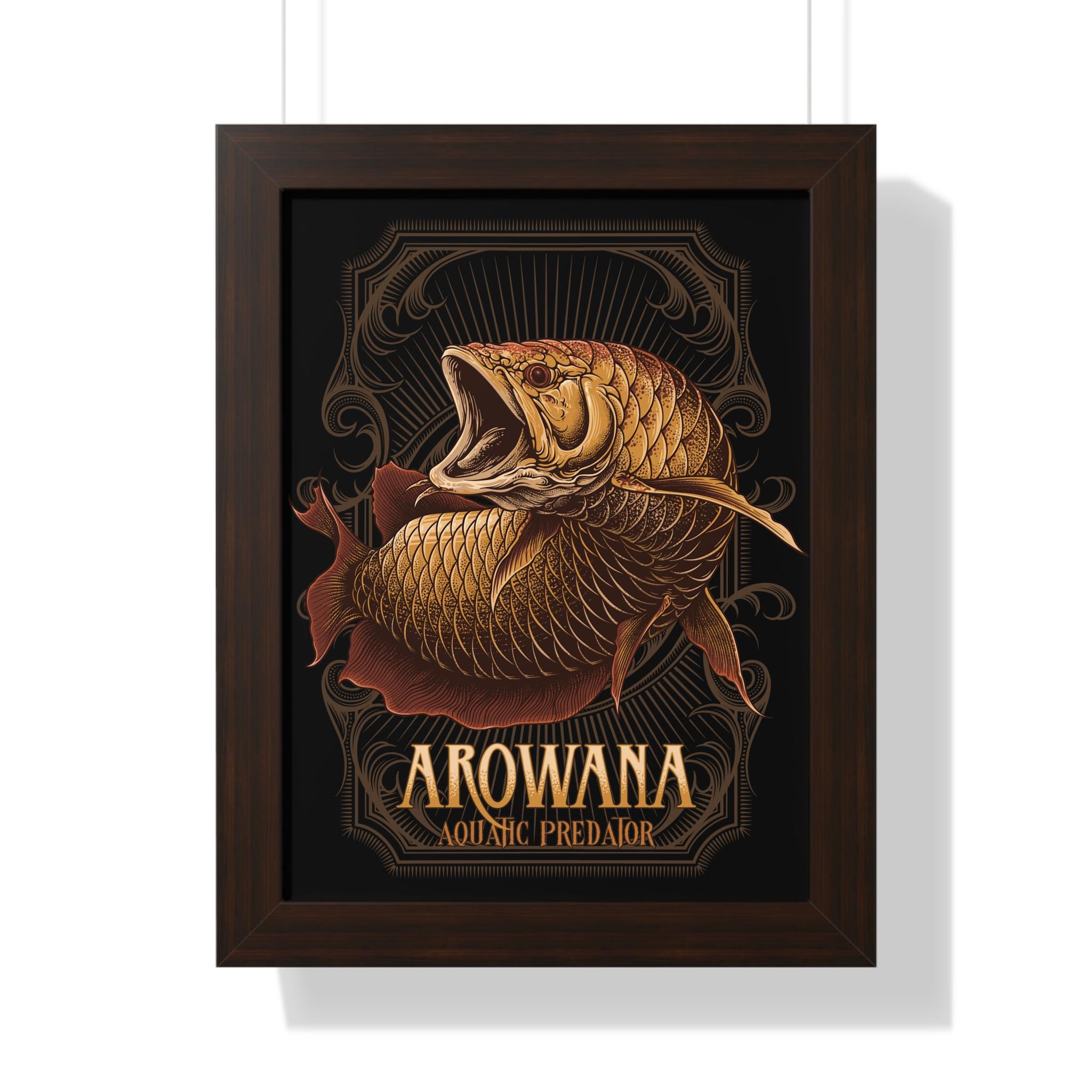 Arowana Aquatic Predator Framed Vertical Poster - Etsy