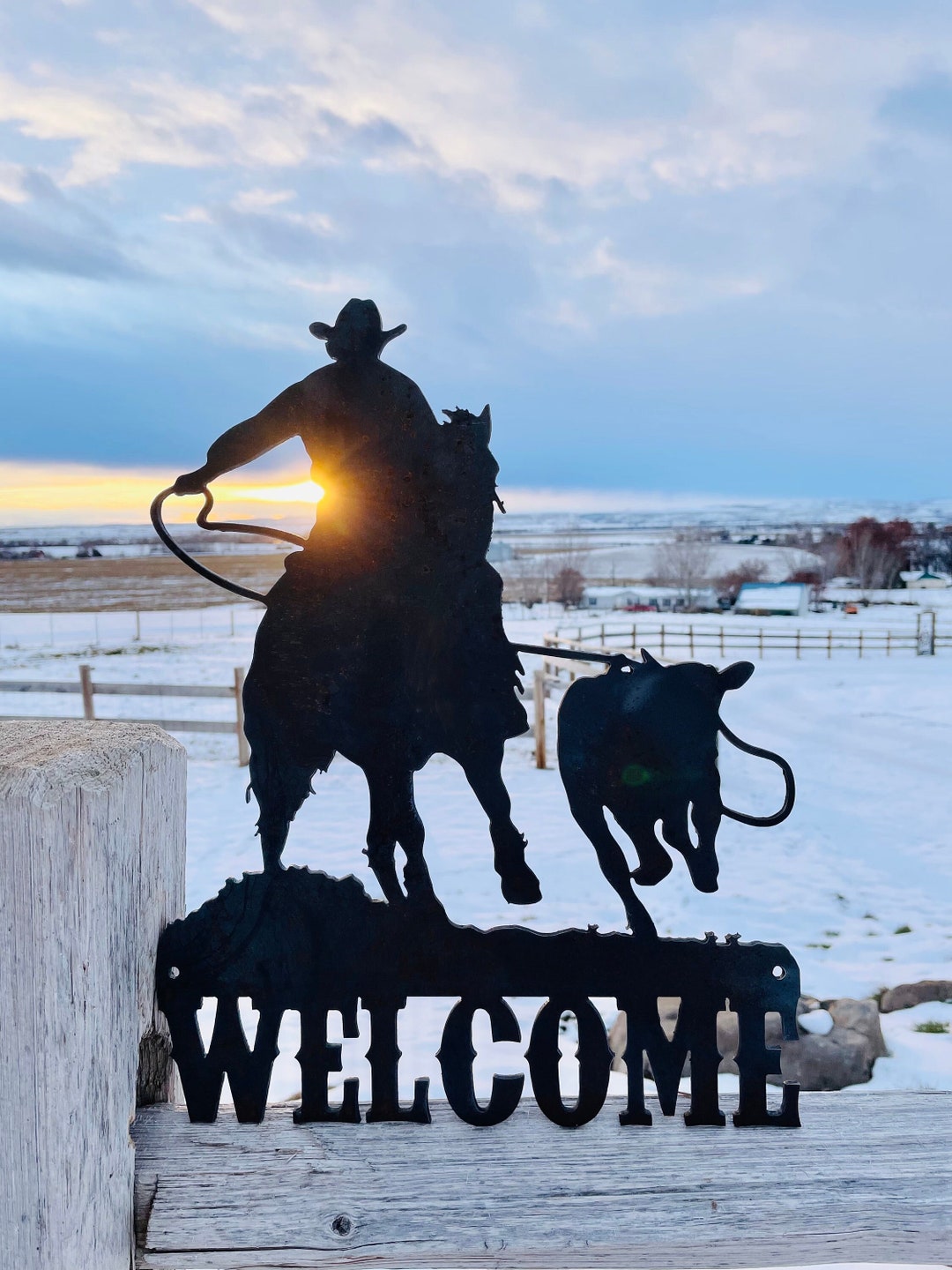 Rodeo Roping Welcome Sign - Etsy