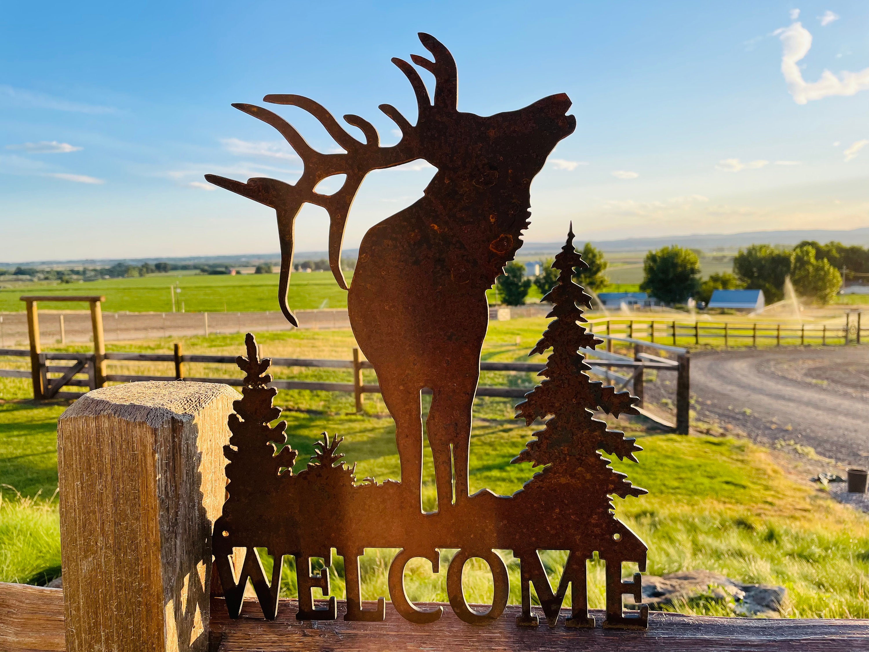 Elk Welcome Sign - Etsy