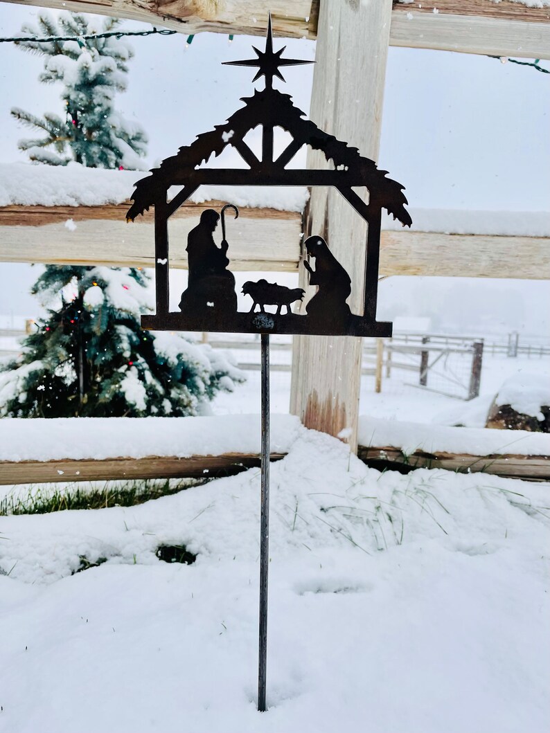 Metal Nativity Stake - Etsy