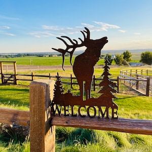 Elk Welcome Sign - Etsy
