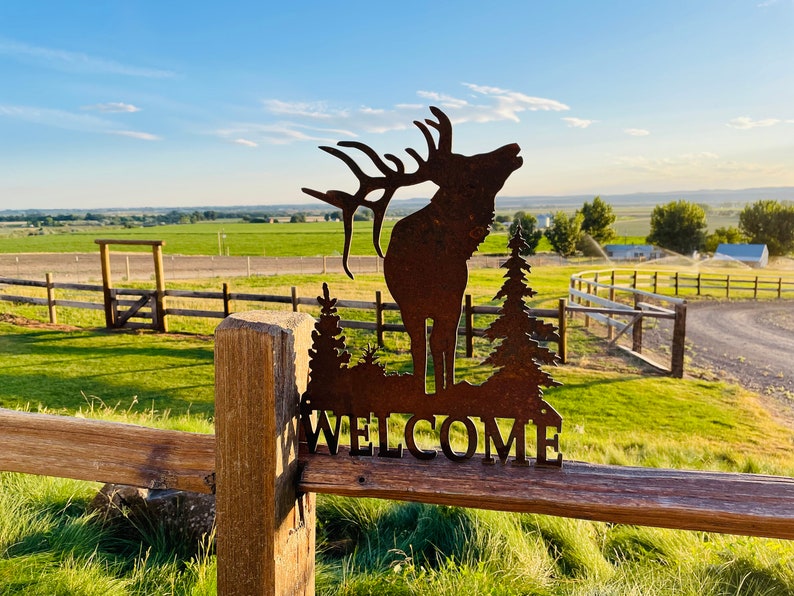 Elk Welcome Sign - Etsy