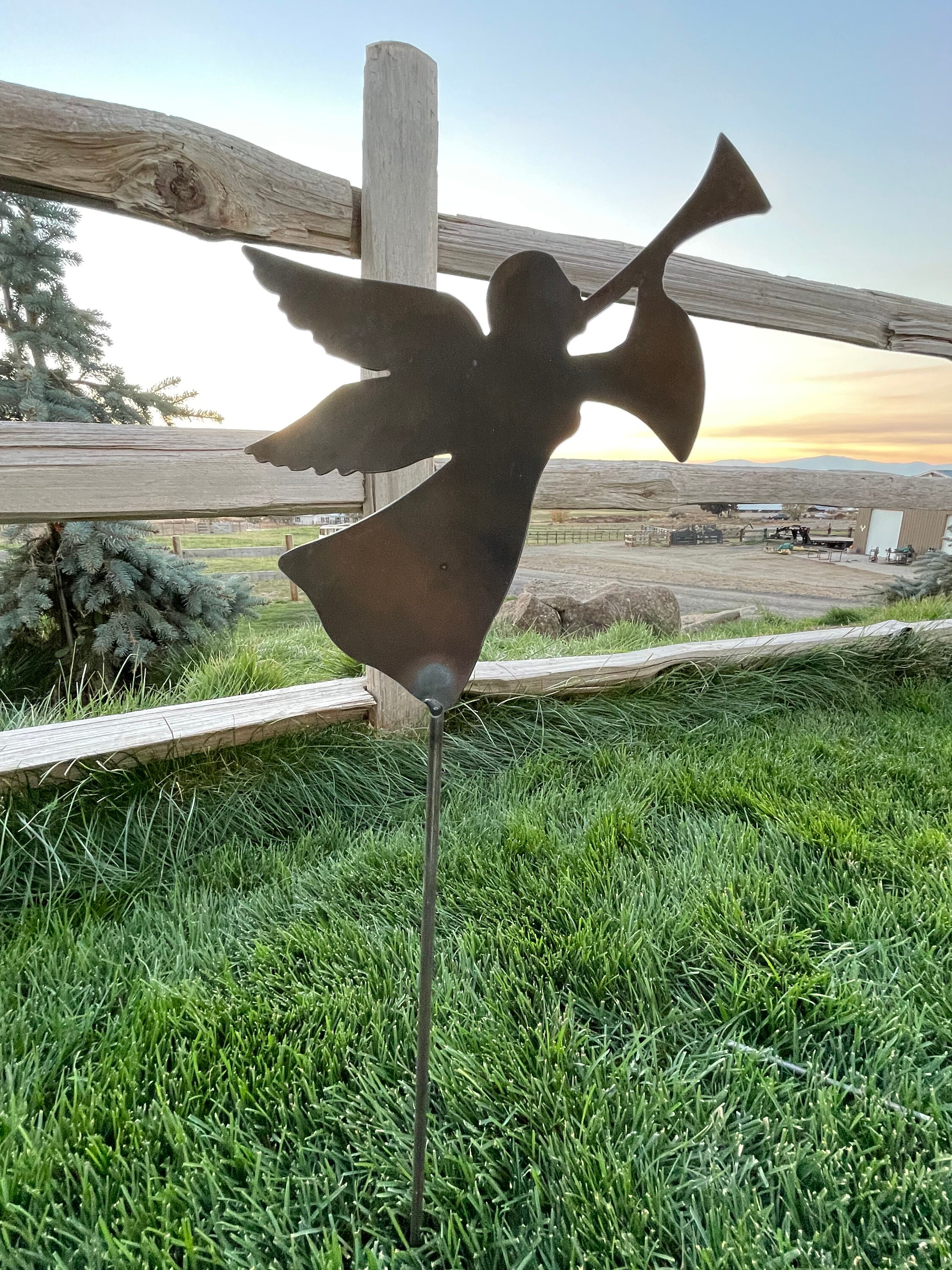 Metal Angel Stake - Etsy