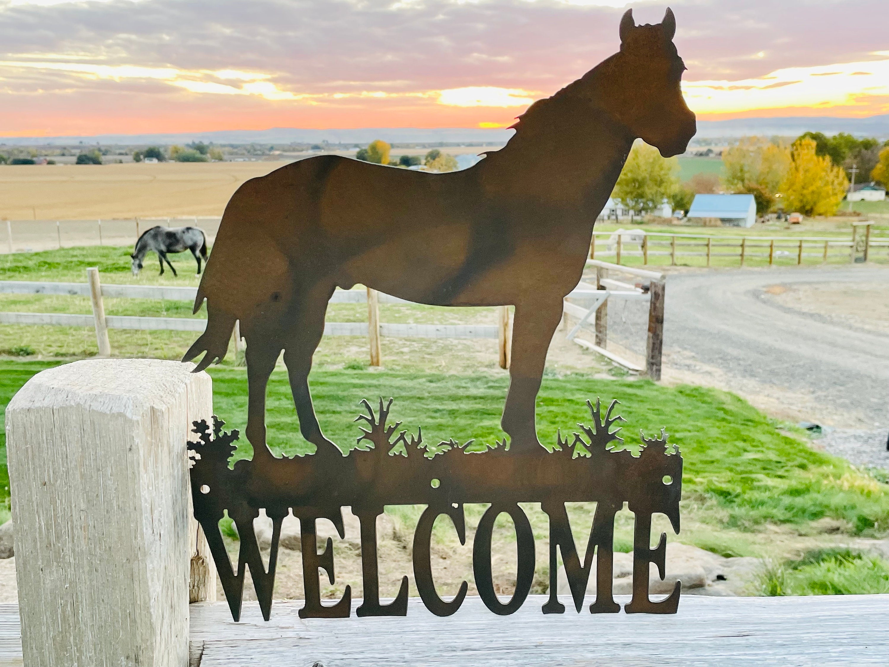 Horse Welcome Sign - Etsy