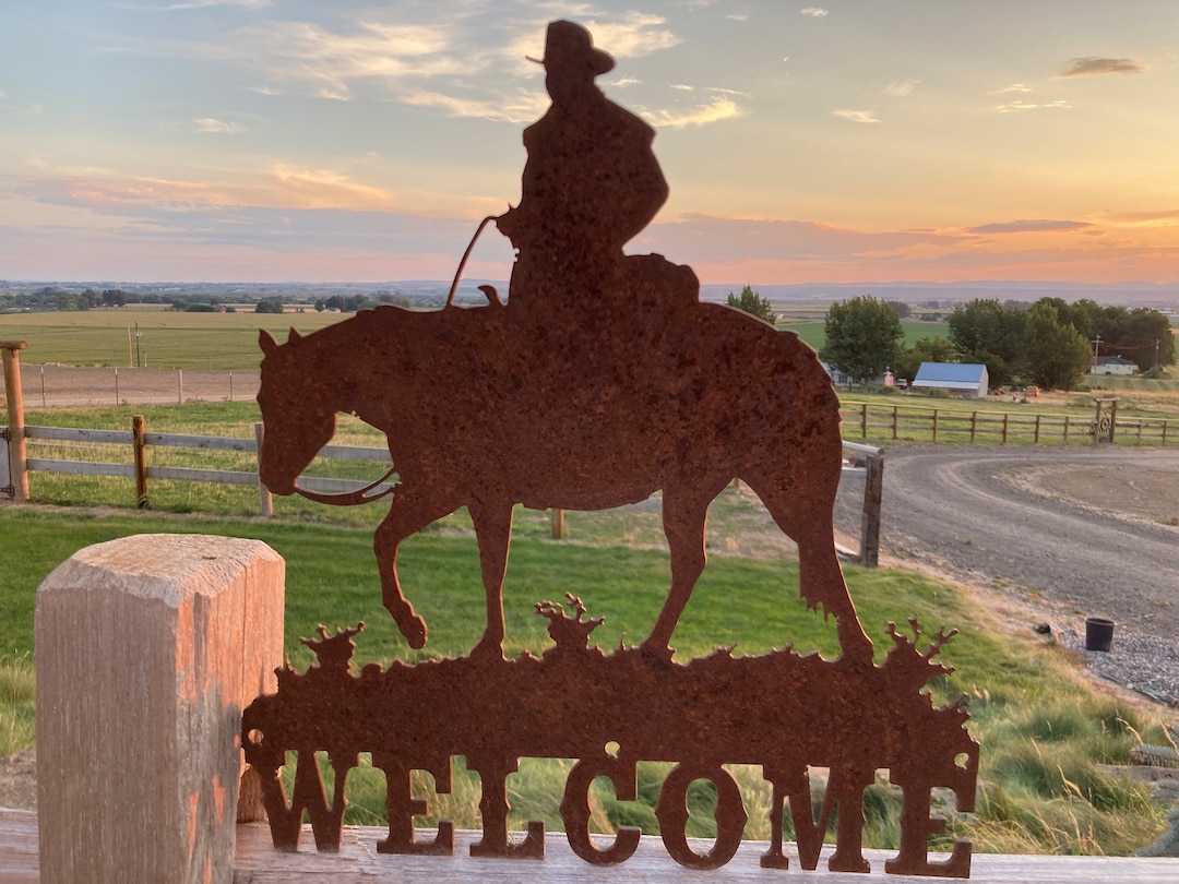Cowboy Welcome Sign - Etsy