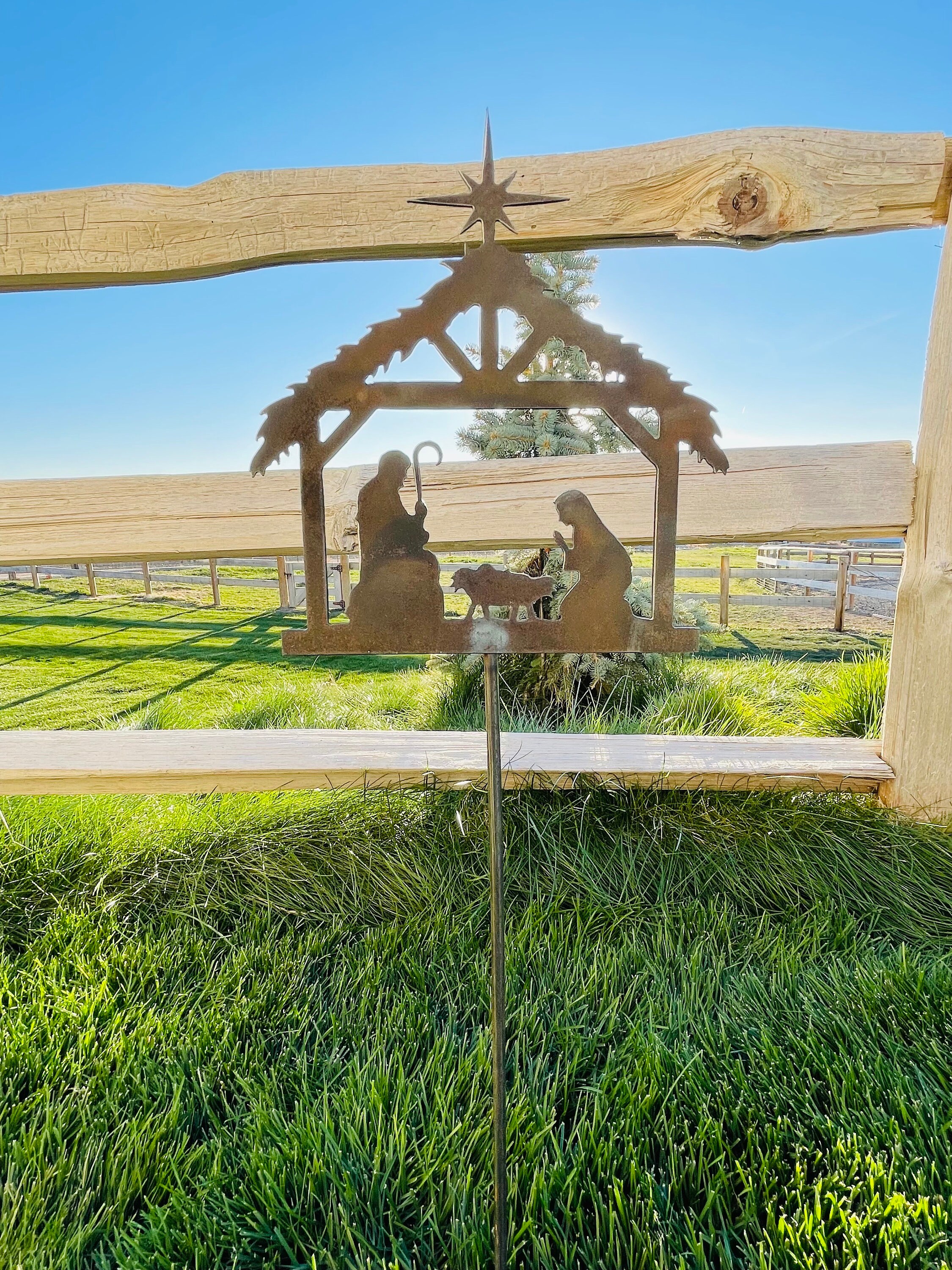 Metal Nativity Stake - Etsy