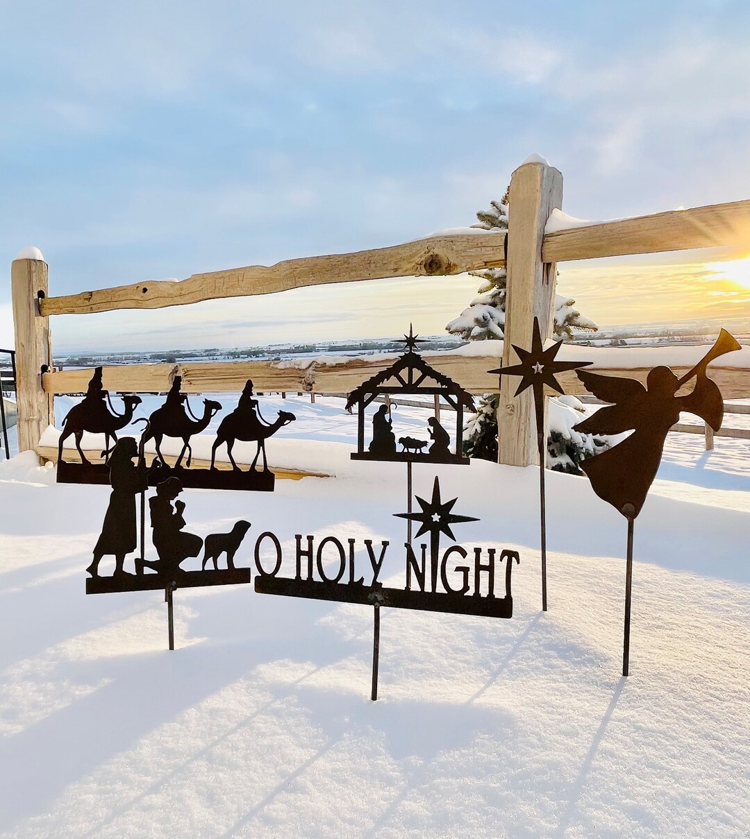 Metal Nativity Set - Etsy