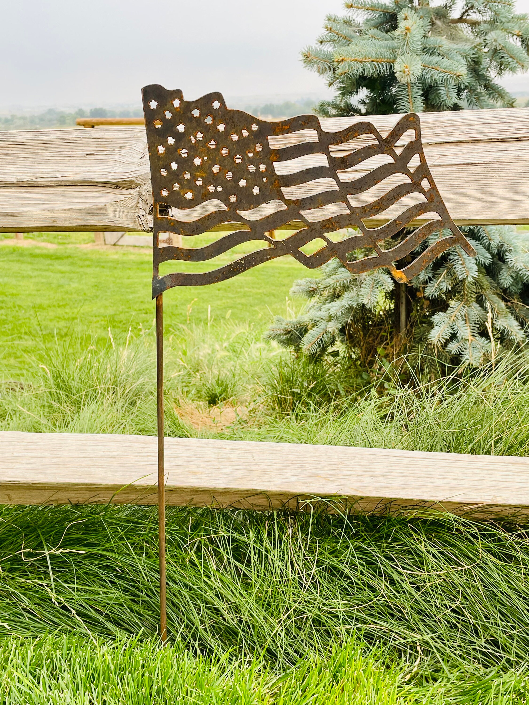 American Flag Stake - Etsy