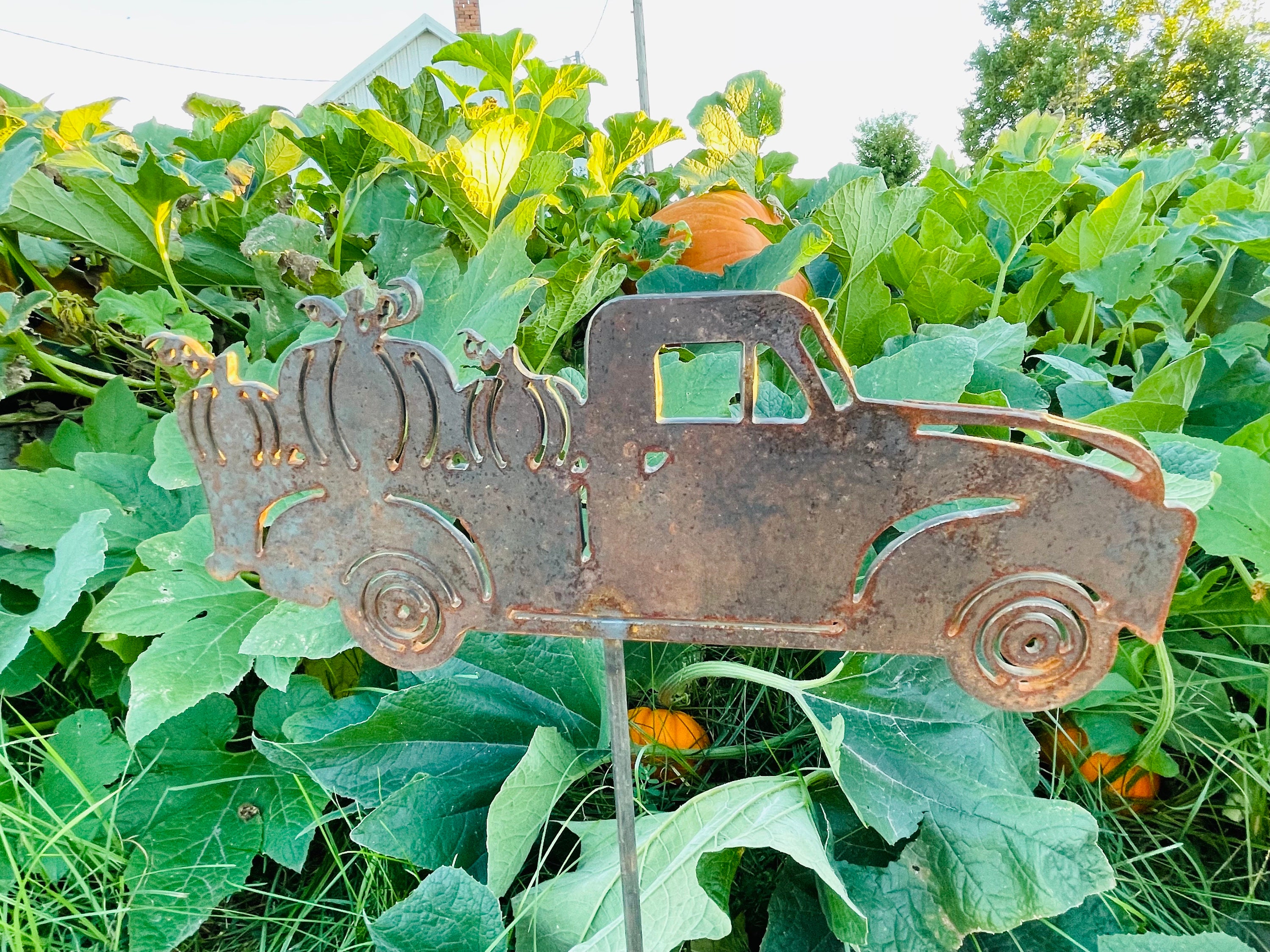 Fall Farm Truck Garden Stake - Etsy