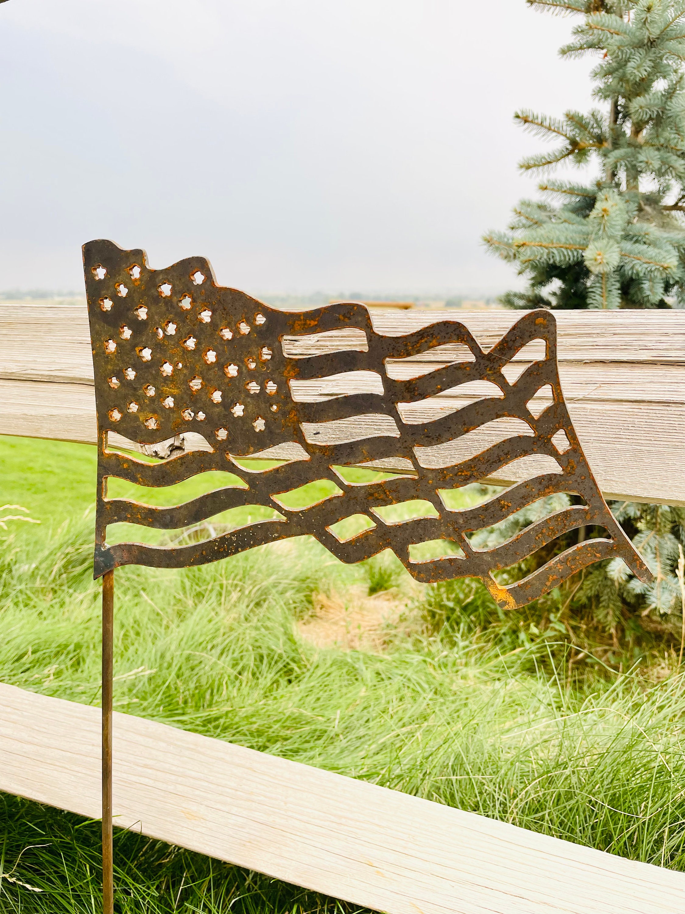 American Flag Stake - Etsy