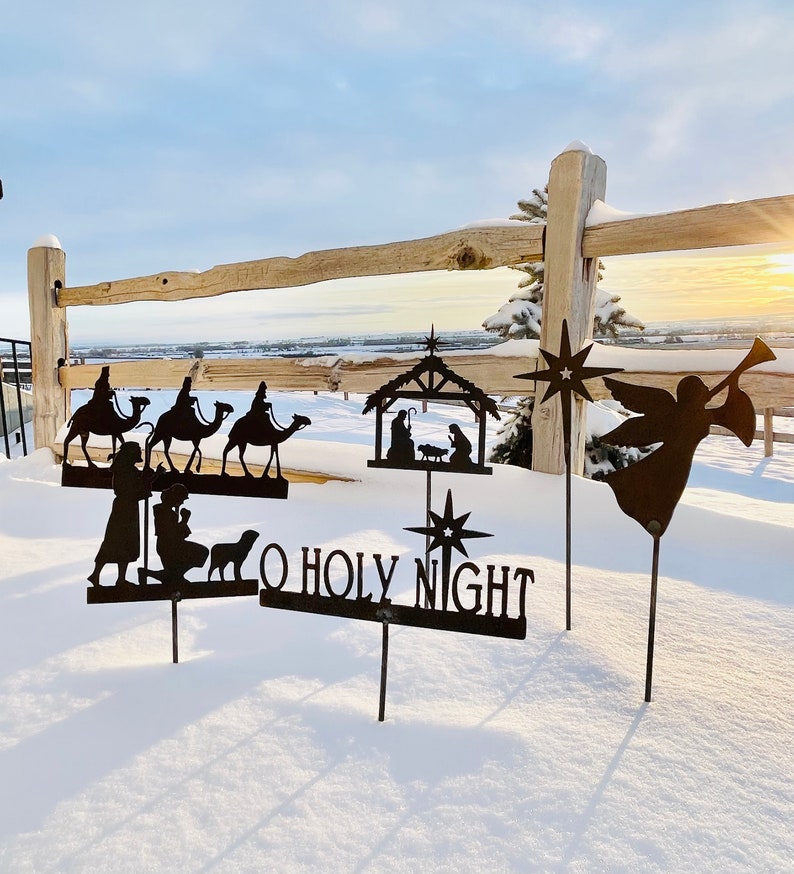 Metal Nativity Set - Etsy