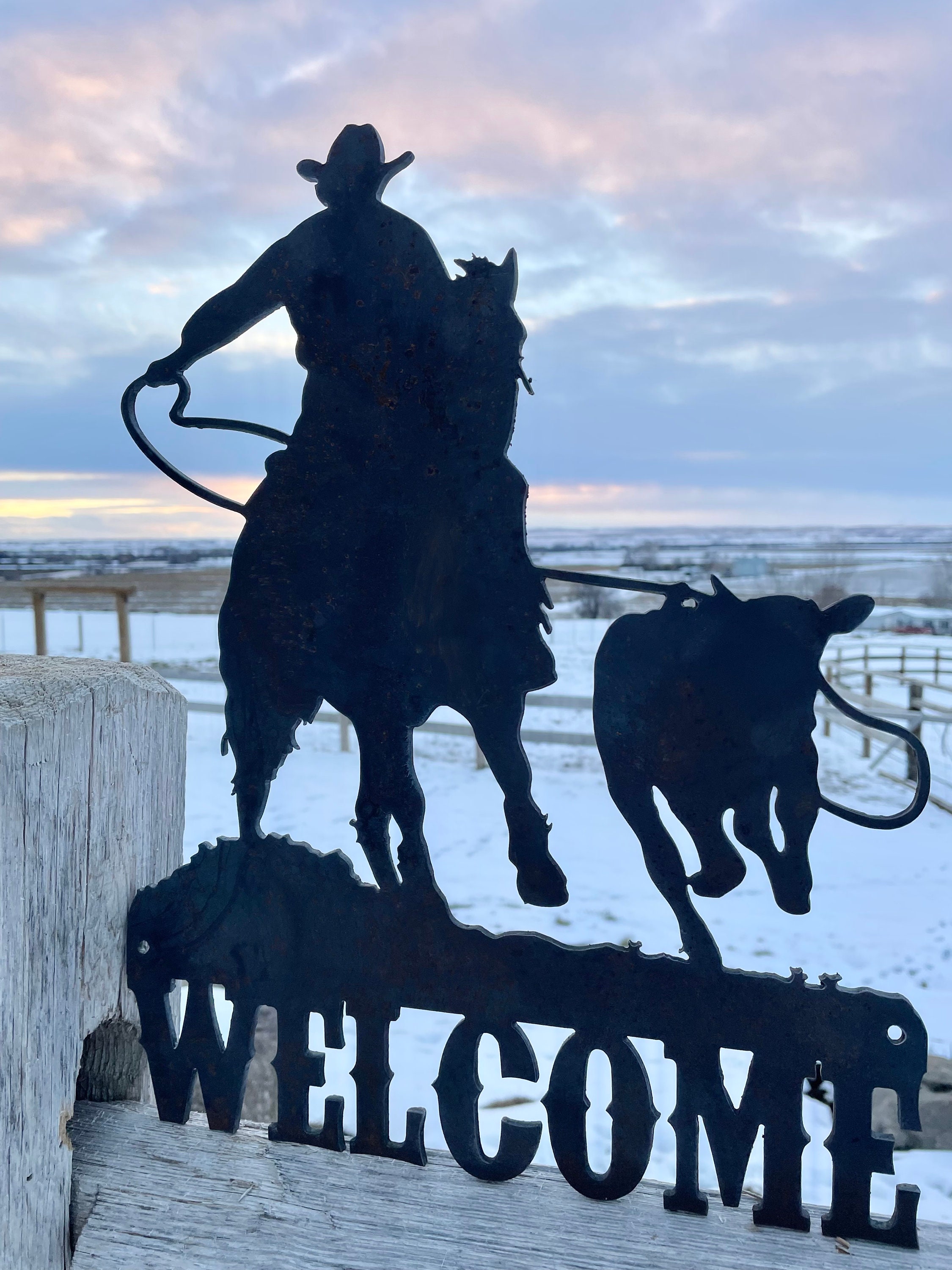 Rodeo Roping Welcome Sign - Etsy