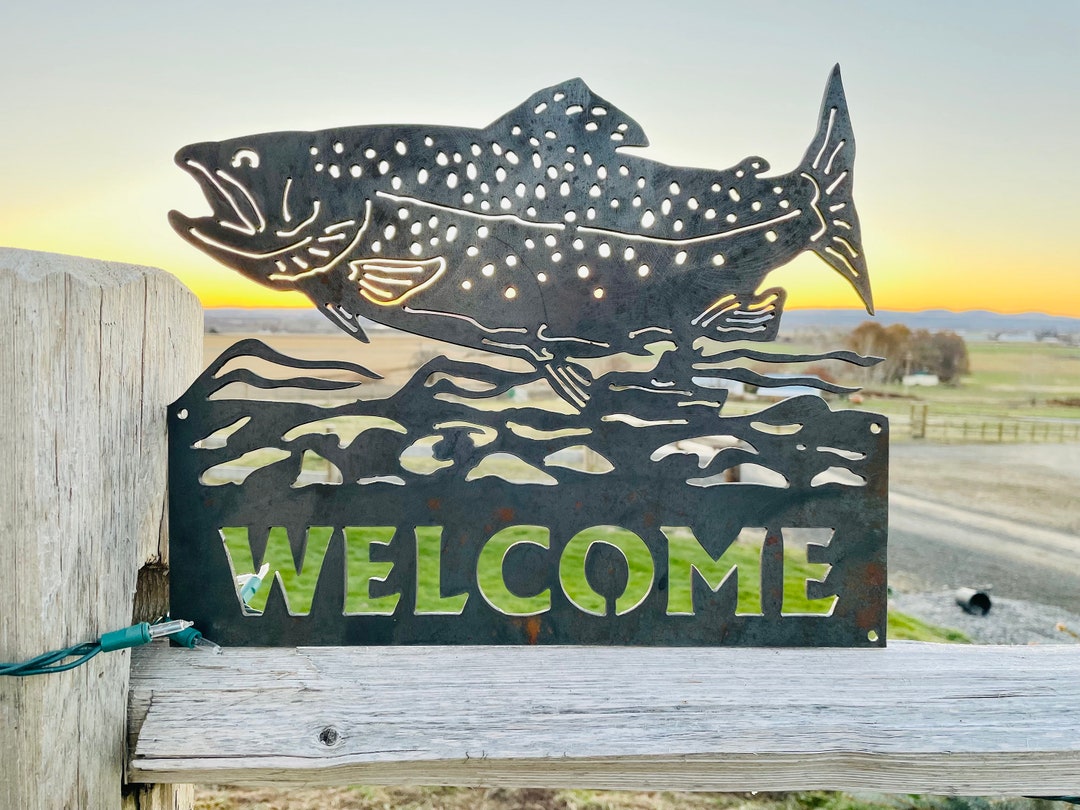Fish Welcome Sign - Etsy