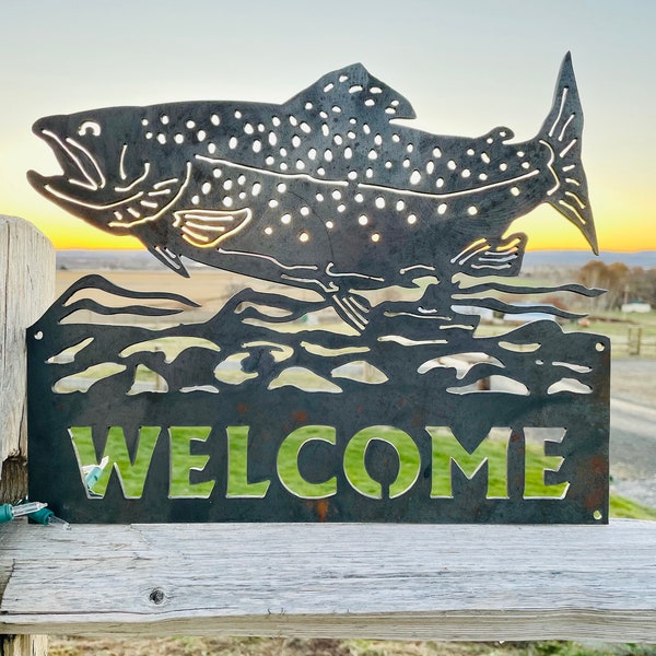 Fish Welcome Sign - Etsy
