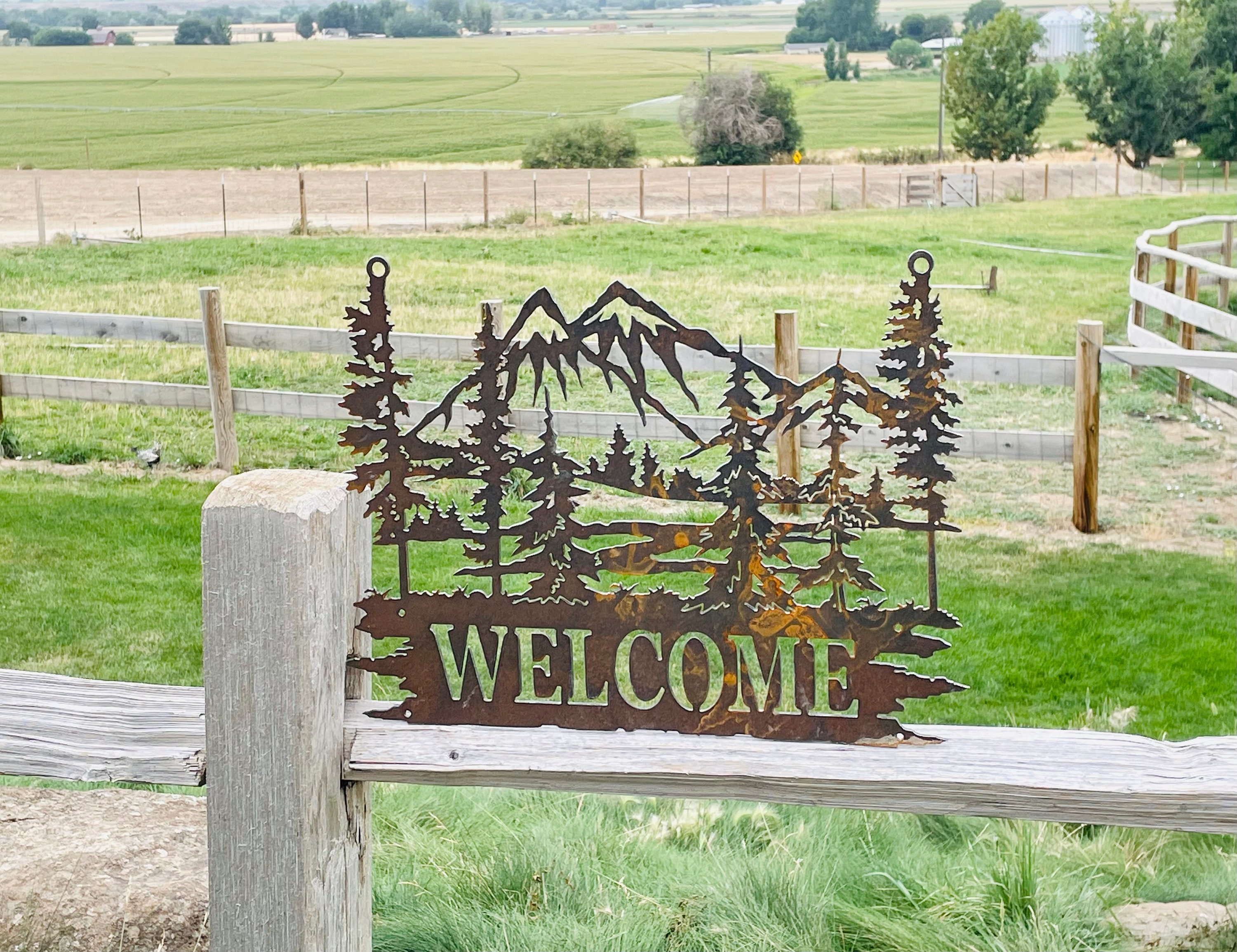 Mountain Welcome Sign - Etsy