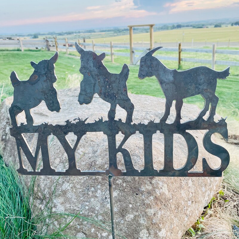 Metal Goat Yard Art - Etsy