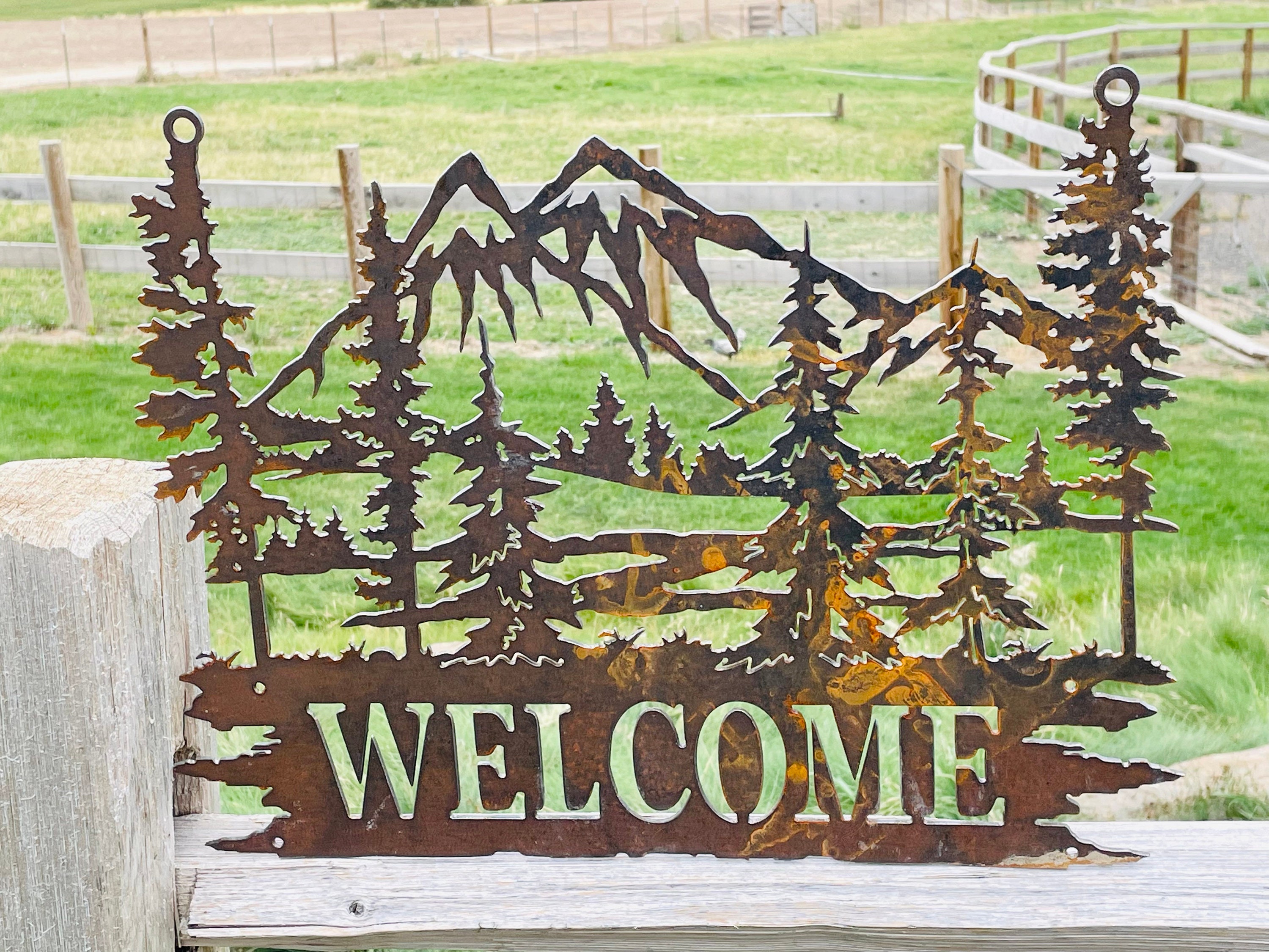 Mountain Welcome Sign - Etsy