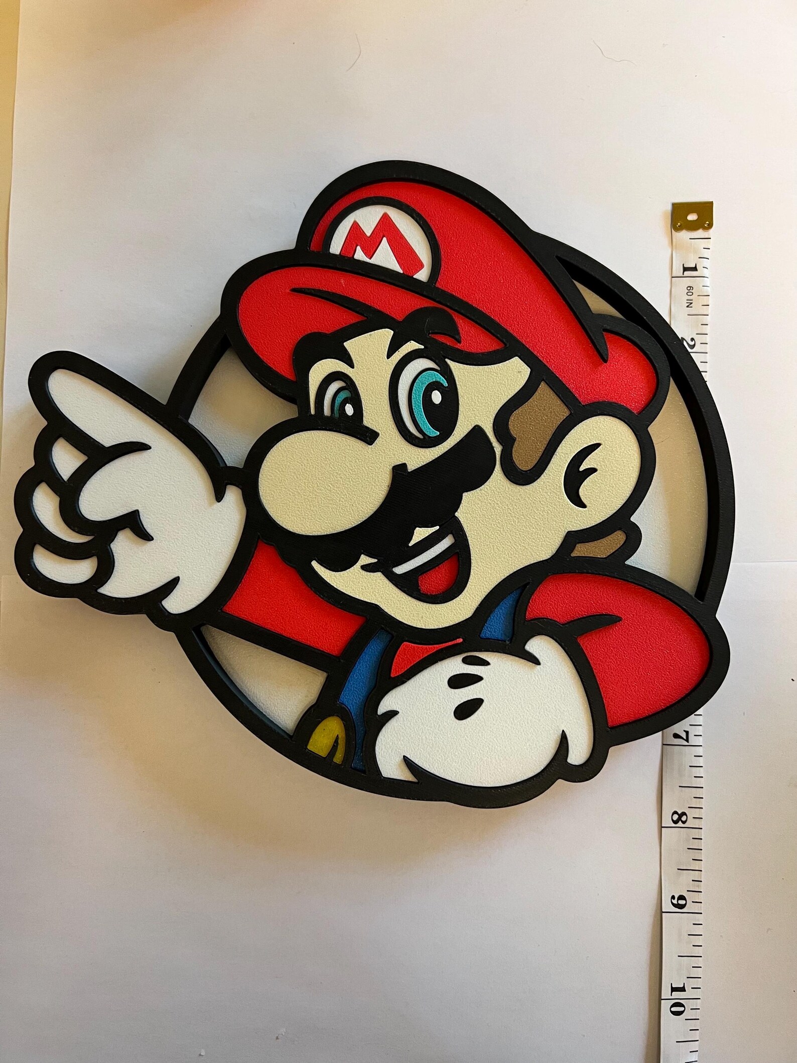 Super Mario Pointing the Way - Handcrafted Wall Art - Etsy