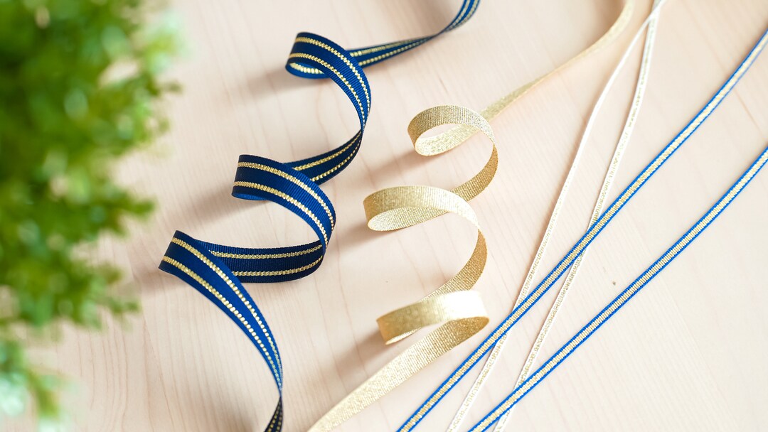 Royal Blue Ribbon Set, Christmas Blue Ribbon Set, Holidays Ribbon Set ...