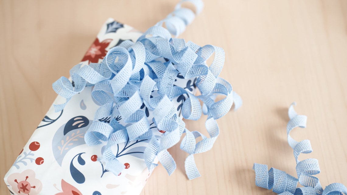 Paper Curly Gift Bow, Sky Blue Curly Gift Bow, Pastel Curly Bow,loose ...