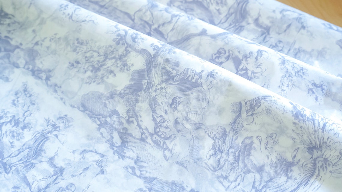 Toile De Jouy Tissue Paper, Smoky Blue Tissue Paper, Blue Toile De Jouy ...