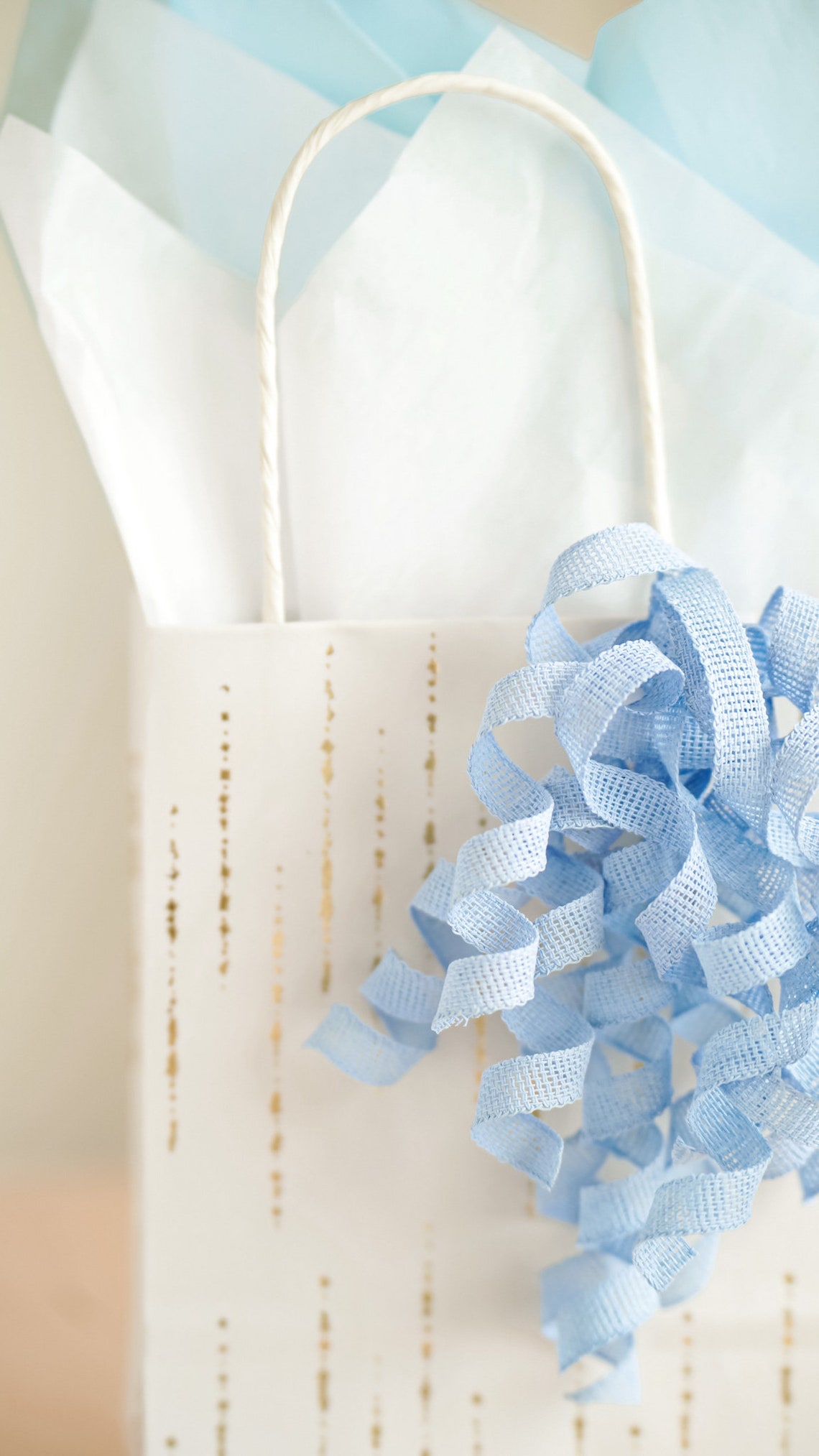 Paper Curly Gift Bow, Sky Blue Curly Gift Bow, Pastel Curly Bow,loose ...