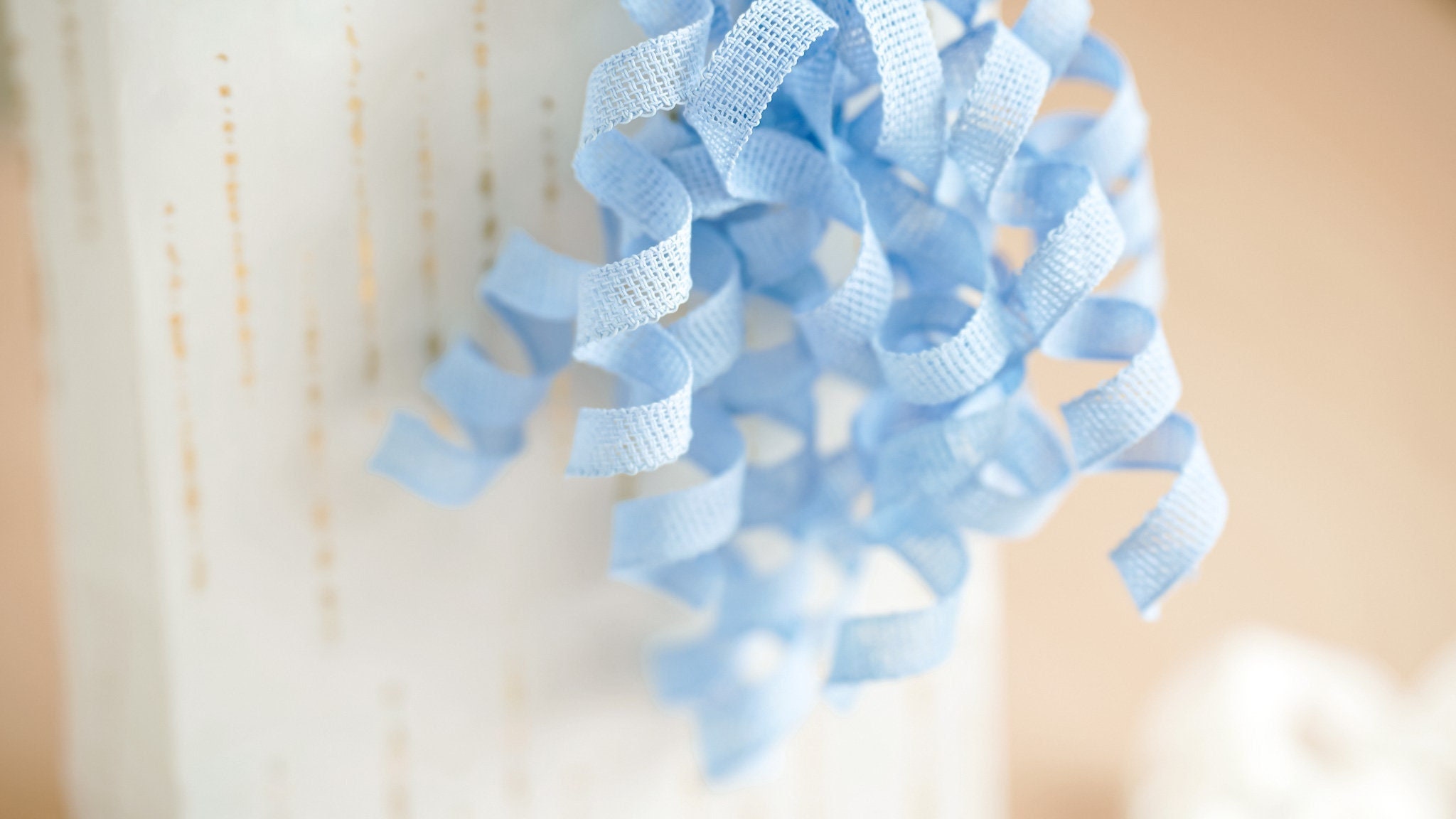 Paper Curly Gift Bow, Sky Blue Curly Gift Bow, Pastel Curly Bow,loose ...