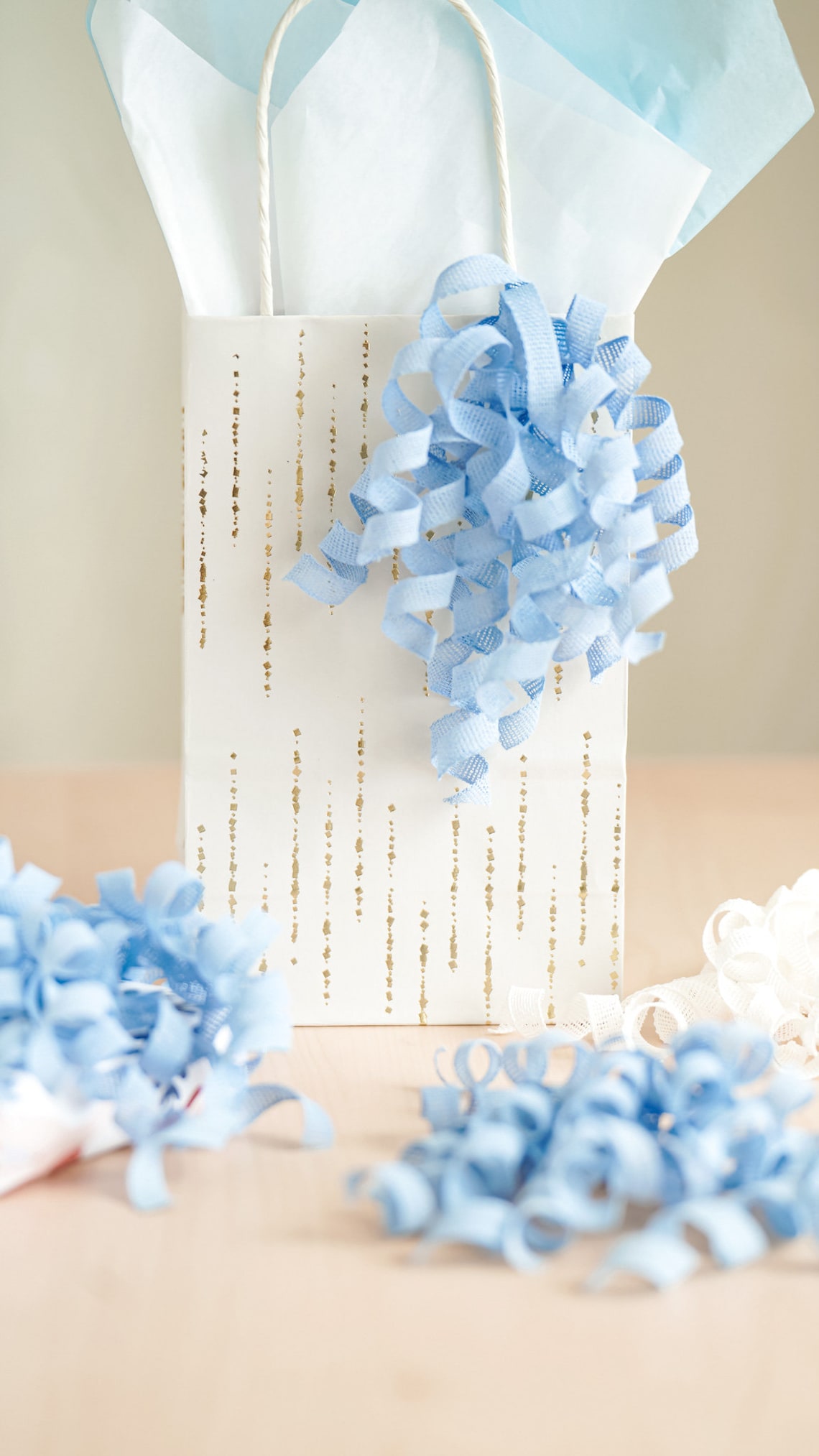 Paper Curly Gift Bow, Sky Blue Curly Gift Bow, Pastel Curly Bow,loose ...