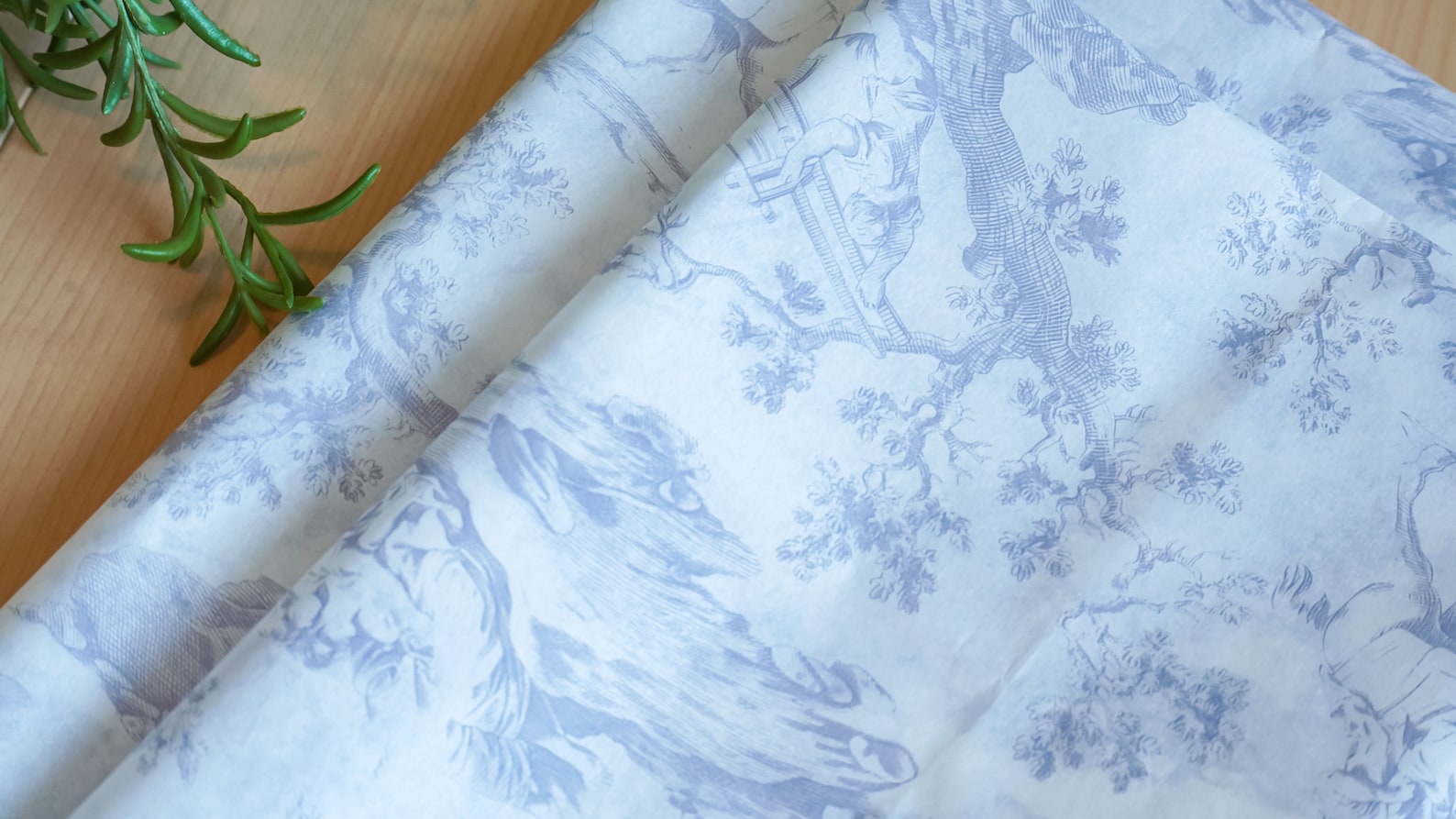 Toile De Jouy Tissue Paper, Smoky Blue Tissue Paper, Blue Toile De Jouy ...