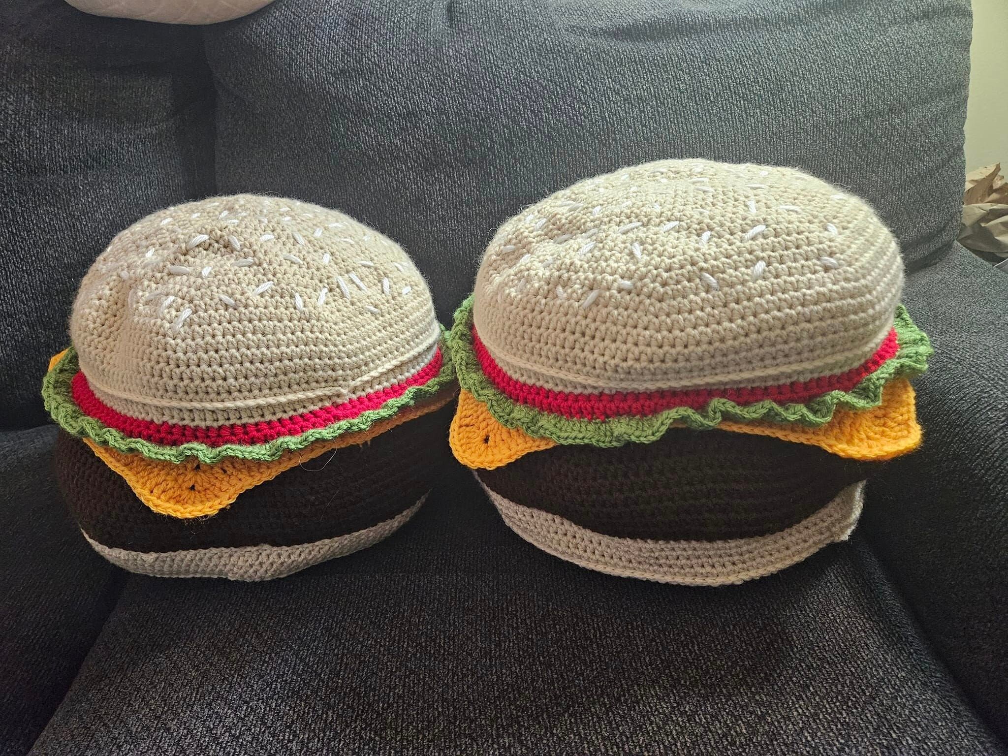 CROCHET PATTERN ONLY Giant Cheeseburger Pillow - Etsy