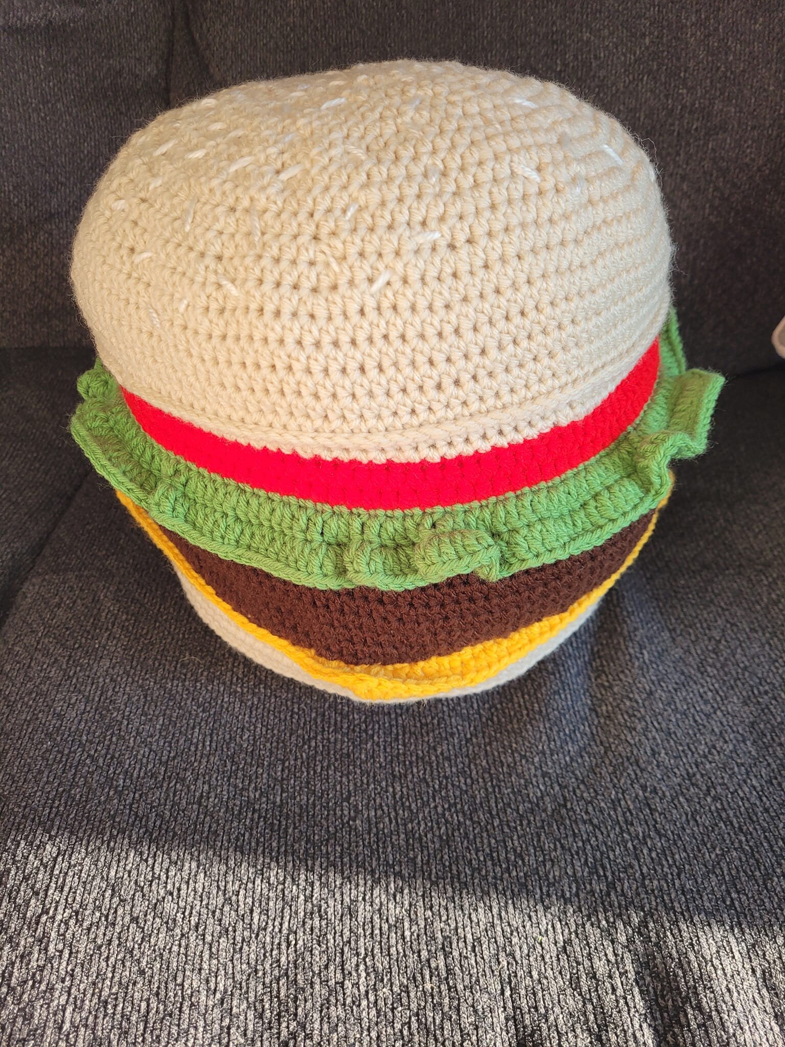 CROCHET PATTERN ONLY Giant Cheeseburger Pillow - Etsy