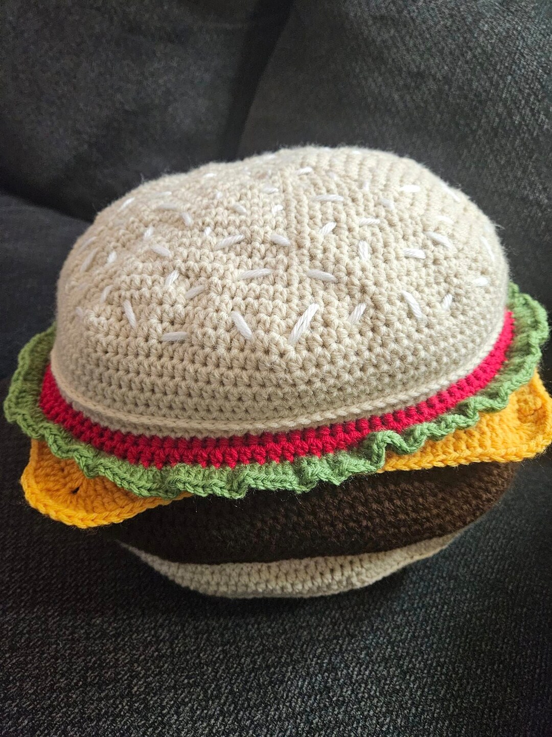 CROCHET PATTERN ONLY Giant Cheeseburger Pillow - Etsy